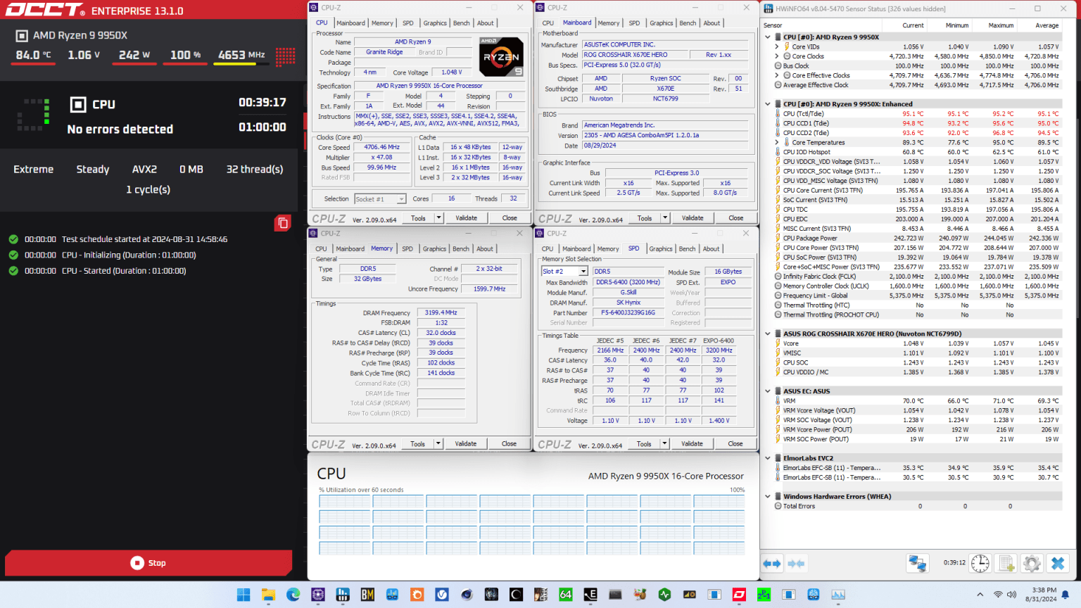 SkatterBencher #81: Ryzen 9 9950X Overclocked to 5900 MHz - SkatterBencher